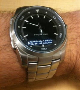 The watch that tells you what time the bus is going to arrive