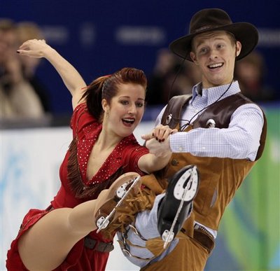 Emily Samuelson, Evan Bates shine in original dance competition at Olympics