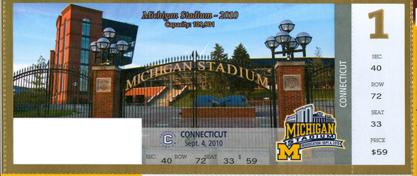 Michigan Stadium Rededication Game Ticket Design | mgoblog