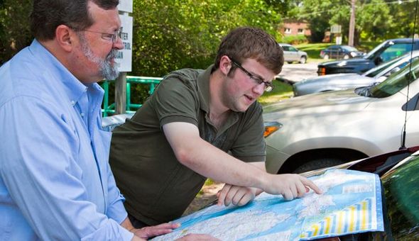 David Crumm, son exploring American values on 40-day circle tour