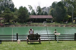 A day fishing with the kids at the Spring Valley Trout Farm in Dexter