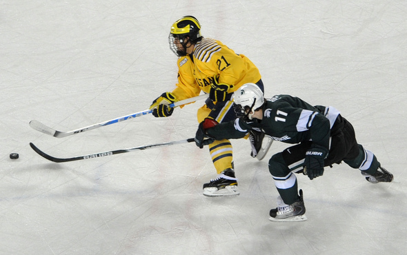 Michigan forward A.J. Treais makes the most of chances, gains ...