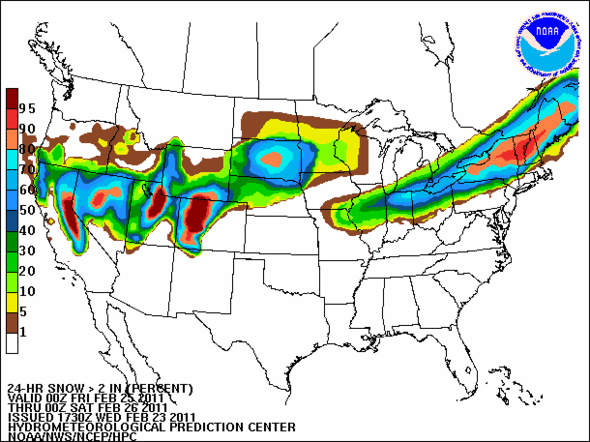 Friday snowstorm predictions