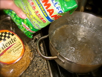 Sesame Linguini with Edamame and Wasabi Vinaigrette