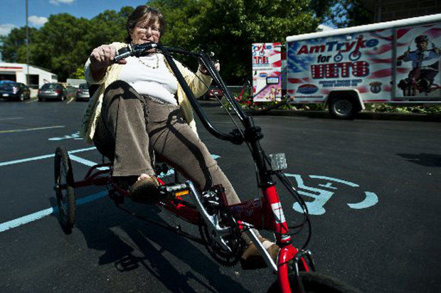 Vietnam veteran with Parkinson's disease receives donated mobility bicycle