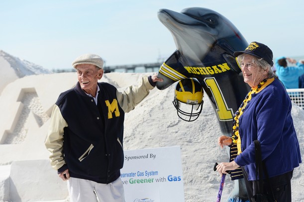 Images from Outback Bowl Beach Day in Clearwater, Fla., for Michigan fans