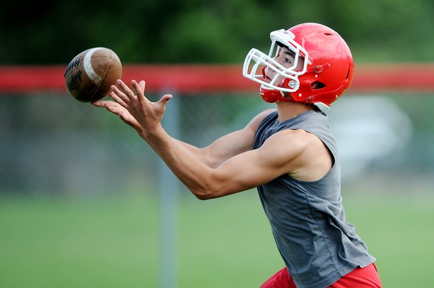 Images from the second day of football practice at Whitmore Lake