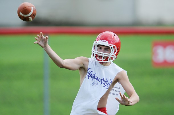 Images from the second day of football practice at Whitmore Lake