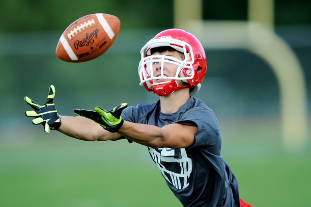 Images from the second day of football practice at Whitmore Lake