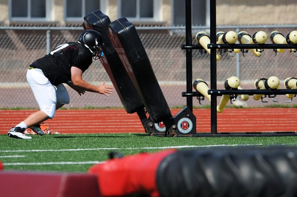 Images from Dexter High School football practice
