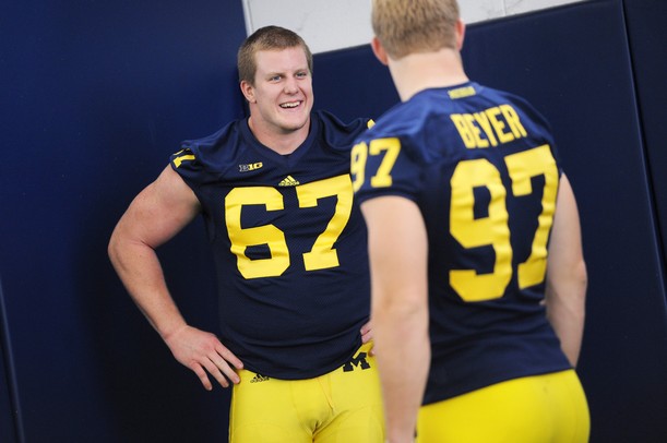 Images from the Michigan football team media day