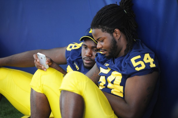 Images from the Michigan football team media day