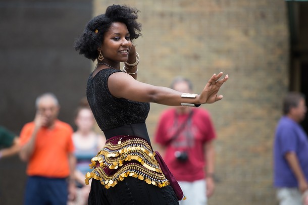 Images from Dancing in the Streets in downtown Ann Arbor