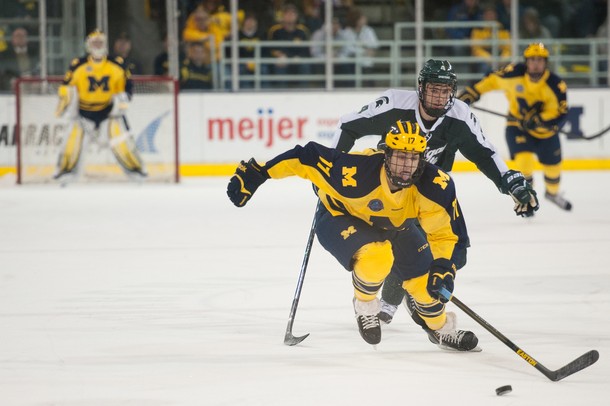 Images from the Michigan hockey team's 3-2 win over Michigan State