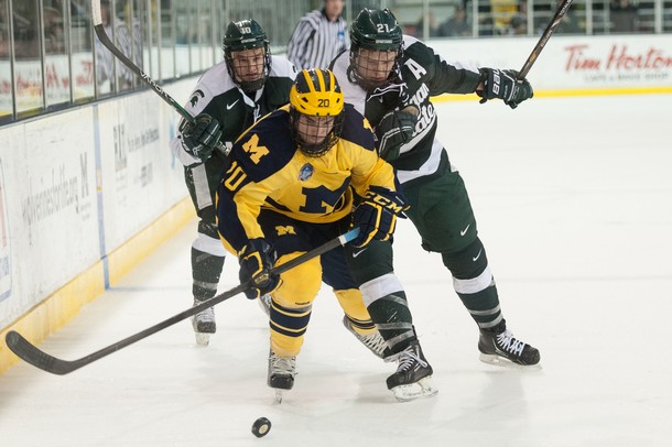 Images from the Michigan hockey team's 3-2 win over Michigan State