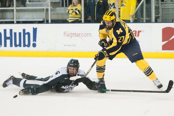 Images from the Michigan hockey team's 3-2 win over Michigan State