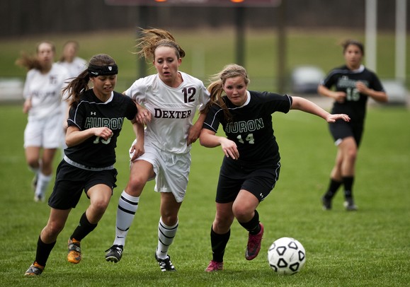 Dexter and Huron soccer battle to 1-1 tie in rain-soaked match
