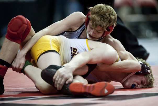 Images from the medal rounds of the MHSAA Individual State Wrestling Finals