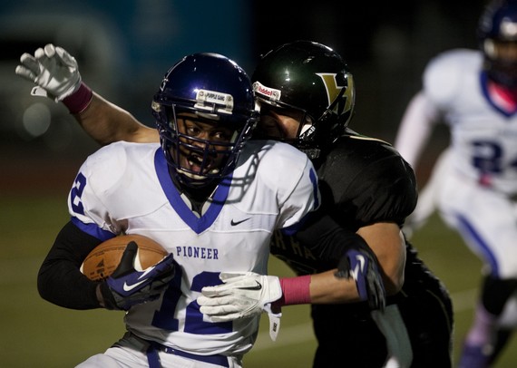 Images from the Pioneer football team's 35-6 win over Huron