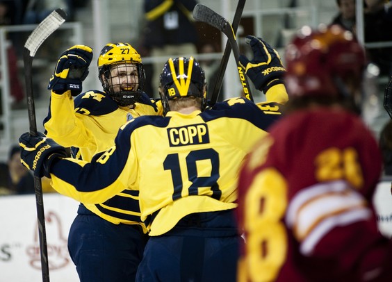 Images from Michigan hockey's 4-1 win over Ferris State Friday night