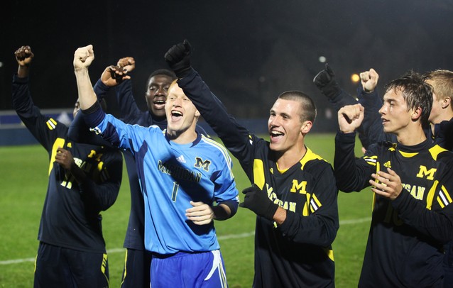 Images from the Michigan men's soccer team's OT win over No. 4 Akron