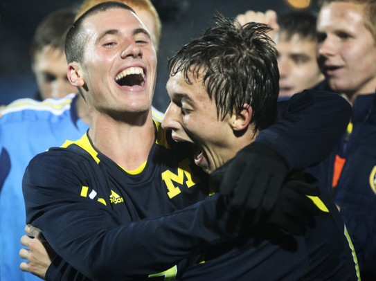 Images from the Michigan men's soccer team's OT win over No. 4 Akron