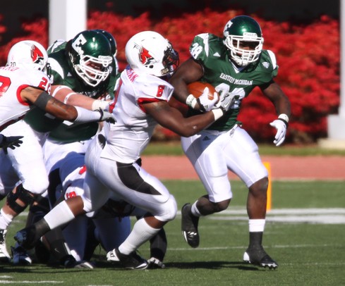 Photos from the Eastern Michigan football team's 33-31 loss to Ball State