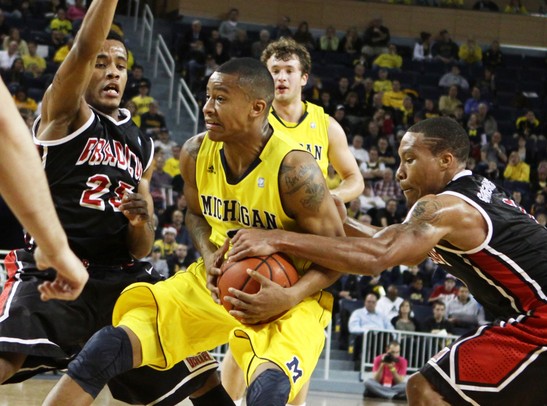Images from the Michigan basketball team's 77-66 win against Bradley
